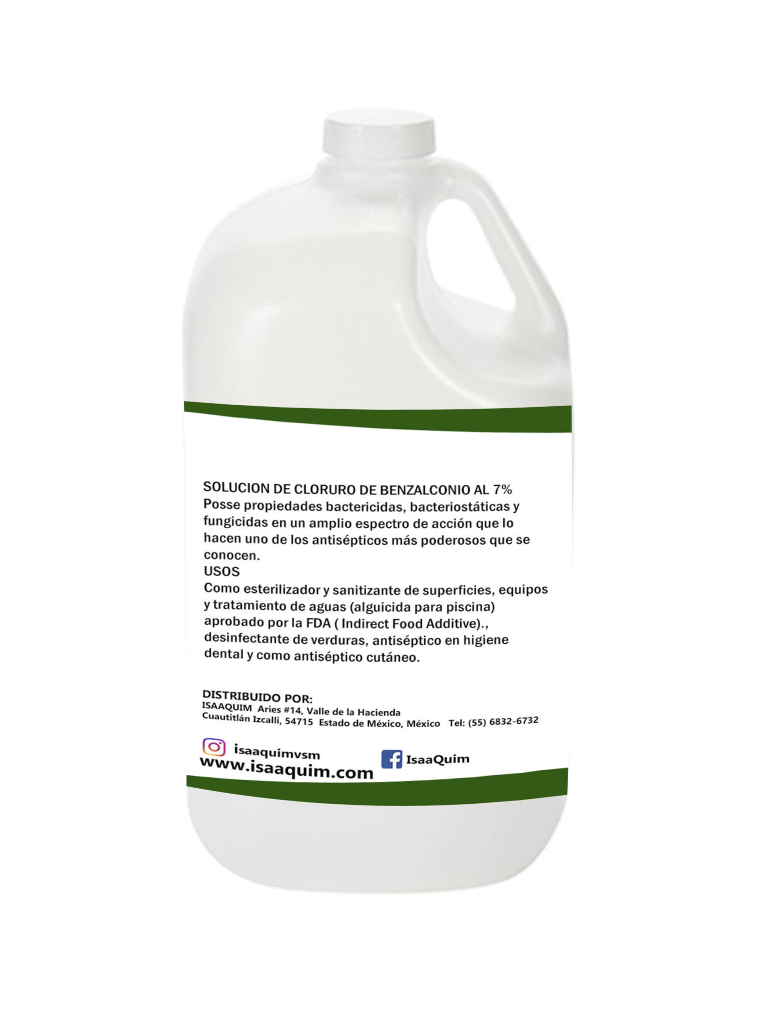 CLORURO DE BENZALCONIO AL 7% (4 LITROS) – IsaaQuim